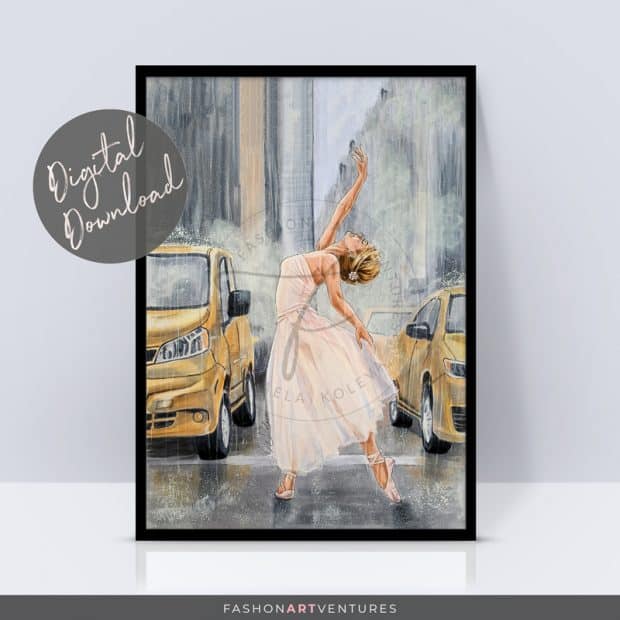 Dancing in the rain - Printable Art – Fashion ARTventures