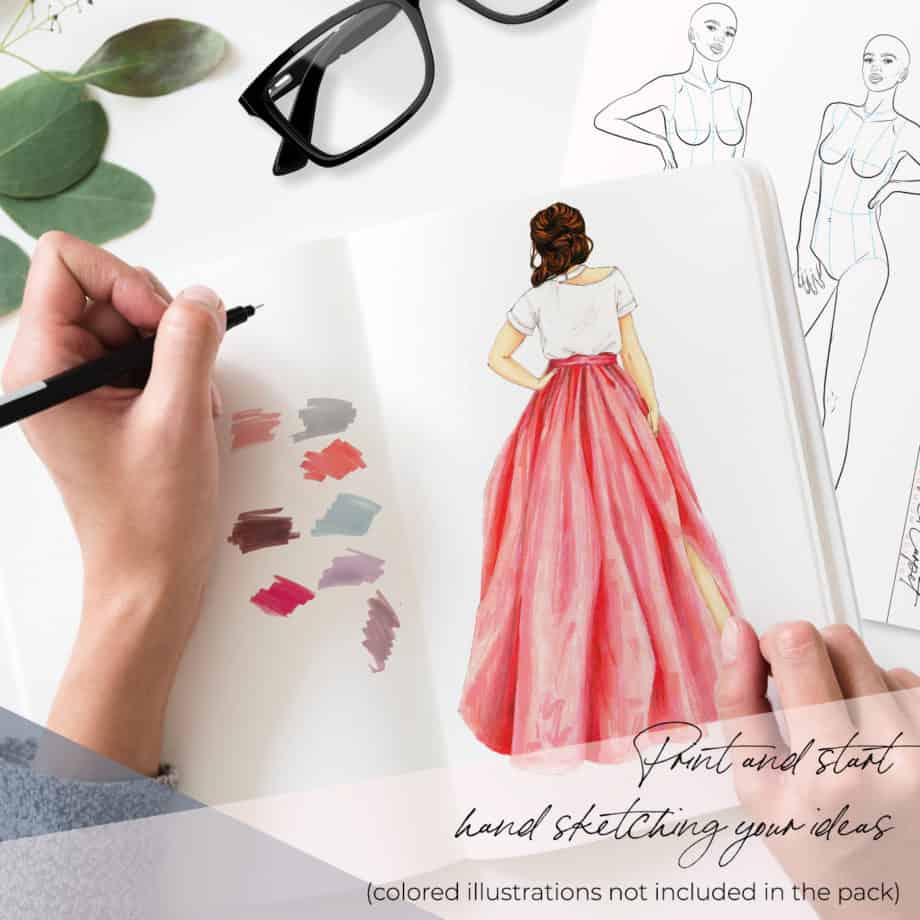 The Leg Flash Back View Plus- Size Croqui – Fashion ARTventures